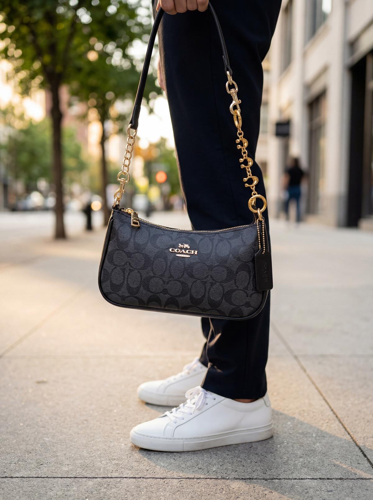 Vintage Gold C Letter Bag Chain Strap | Luxury Matte Metal Bag Extender ...