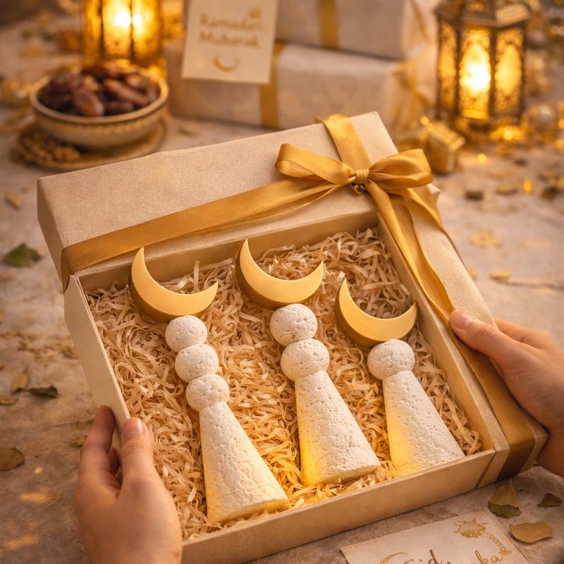Ramadan Crescent Moon Decor Set, Islamic Table Centerpiece for Iftar ...