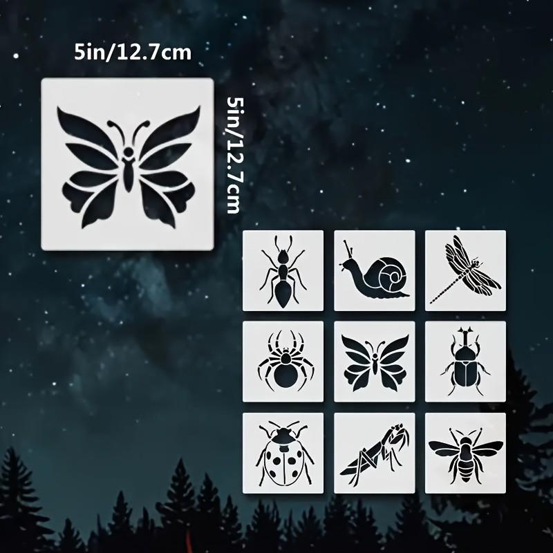 Reusable Insect Templates Set of 9, Fun Bug Patterns for DIY Crafts ...