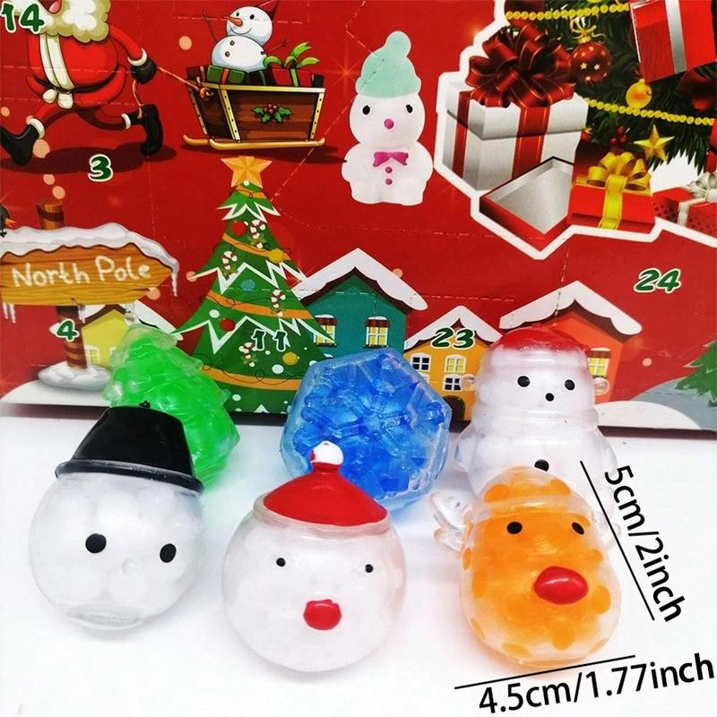4counts/10/20pcs Christmas Mini Stress Balls Toys Squish Squeeze Ball ...