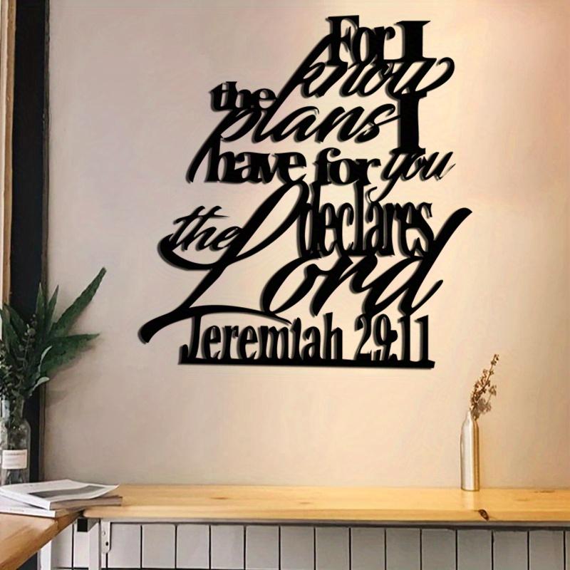 Durable Iron Jeremiah 29:11 Scripture Metal Wall Art, Elegant Smooth ...