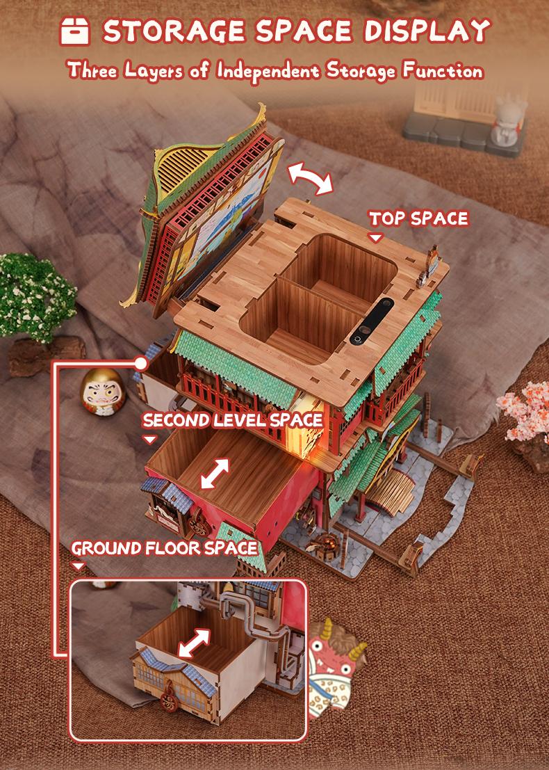 Tonecheer 3D Puzzle Kit for Adults, DIY Wooden Model Building Set ...