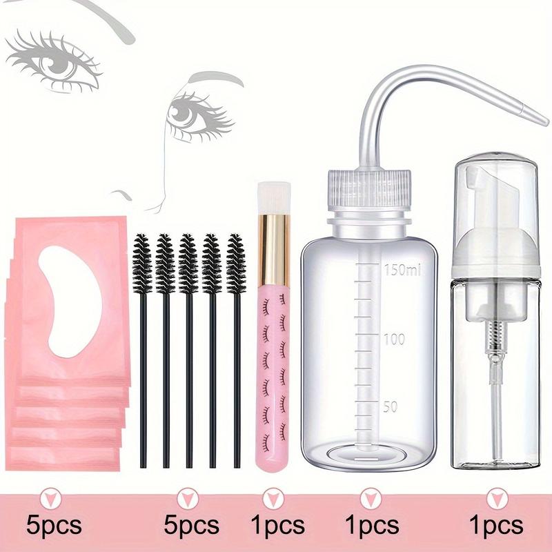 Lash Extension Cleaning and Post-Care Kit, Makeup Remover Tool, Eyelash ...