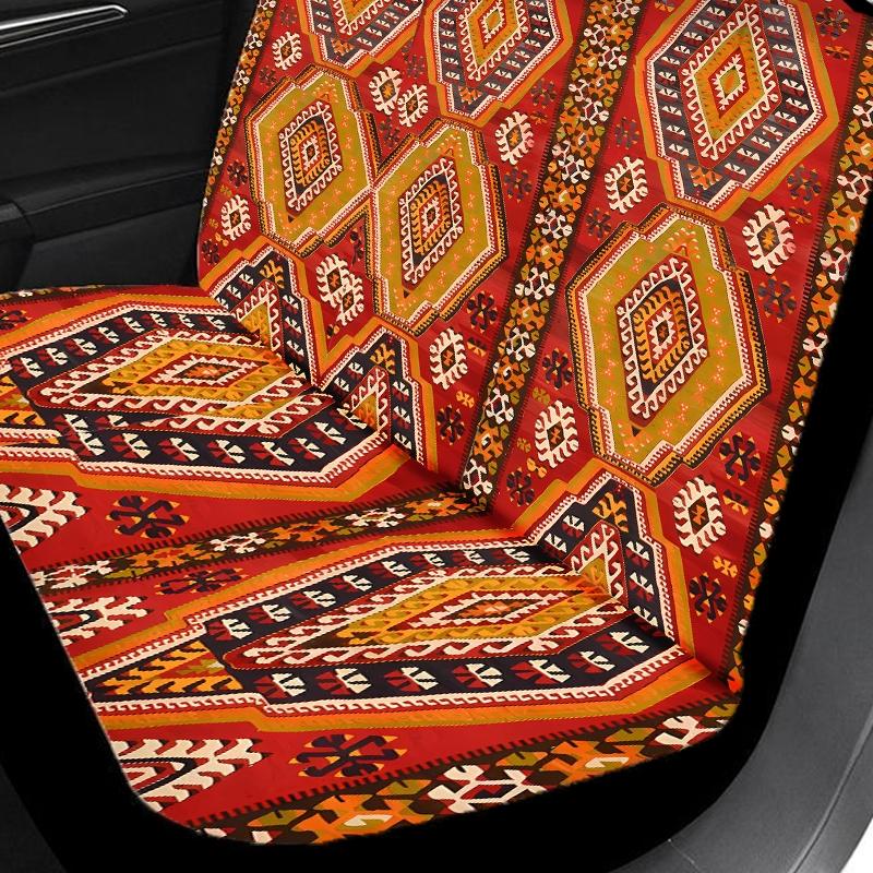 Boho Geometric Pattern Car Seat Cover, Durable Polyester Car Seat ...