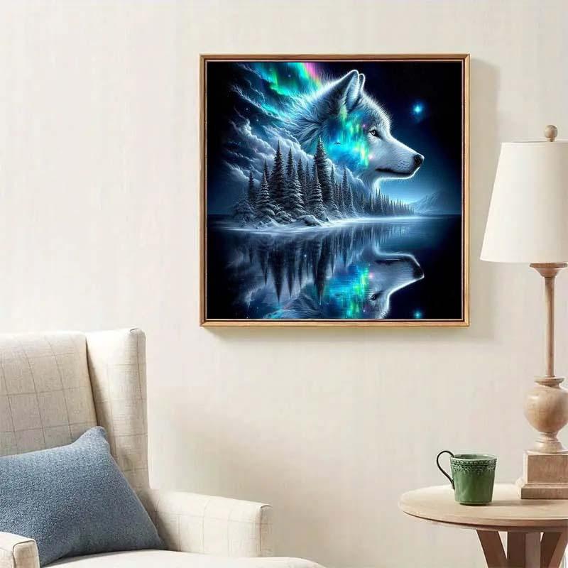 5D DIY Full Drill Round Diamond Painting - Diamond Painting Kit Wolf ...