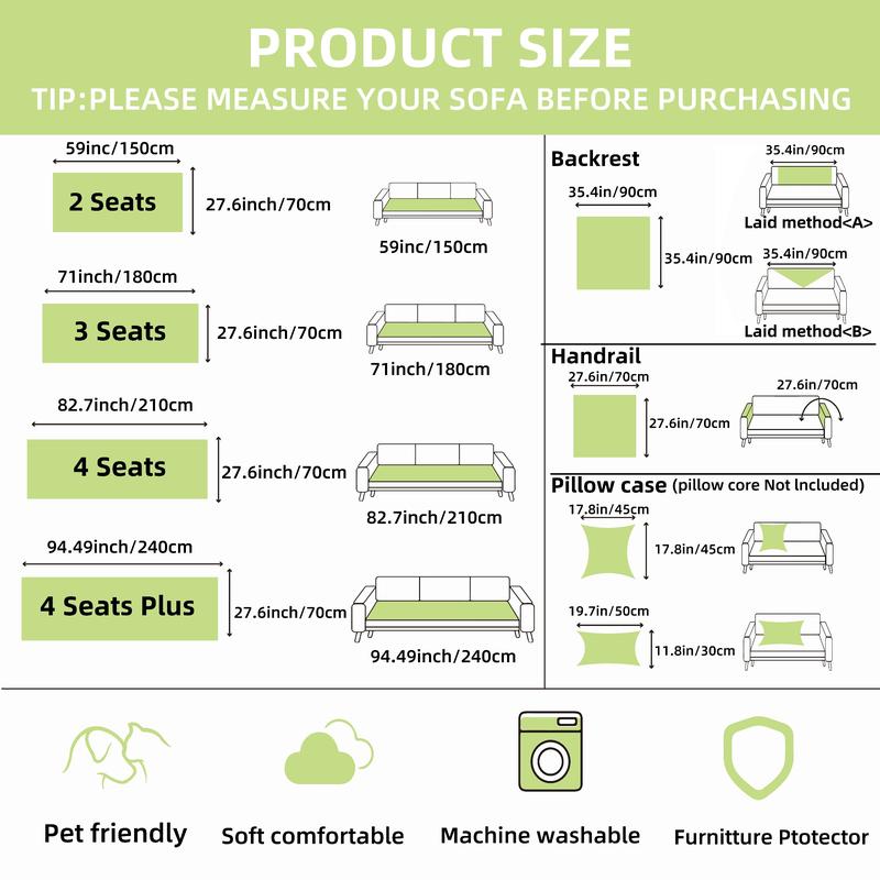 Quilted Plush Non-Slip Sofa Cover – Washable Couch Protector, Pet ...