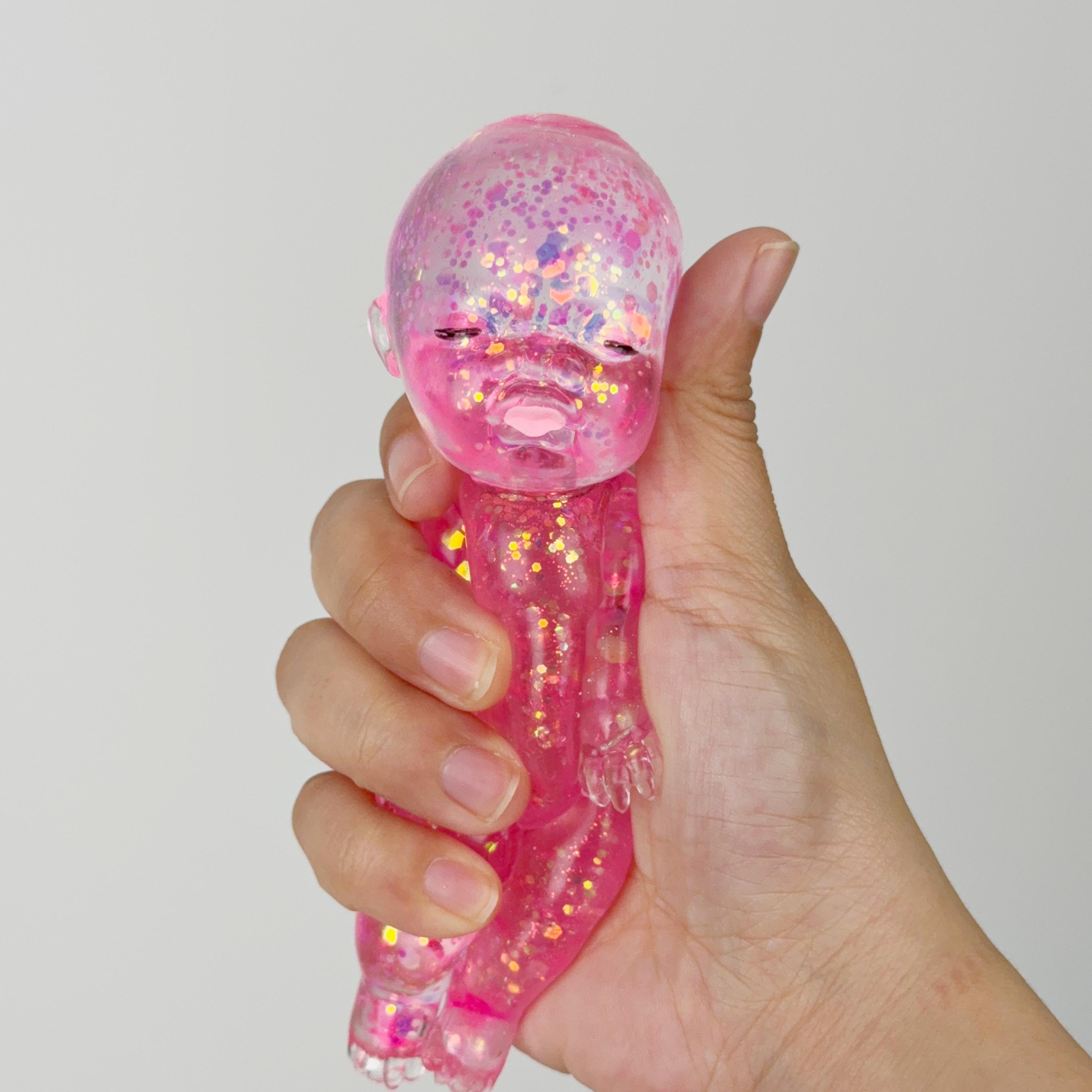 Mega Glitter Slow Rising Squeeze Toy for Stress Relief, Soft Sensory ...
