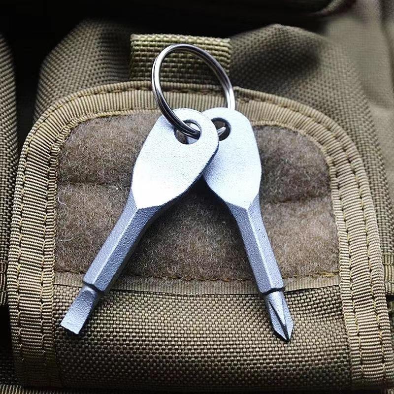 Portable Mini Screwdriver (2pcs), Camping Mini Screwdriver Keychain ...
