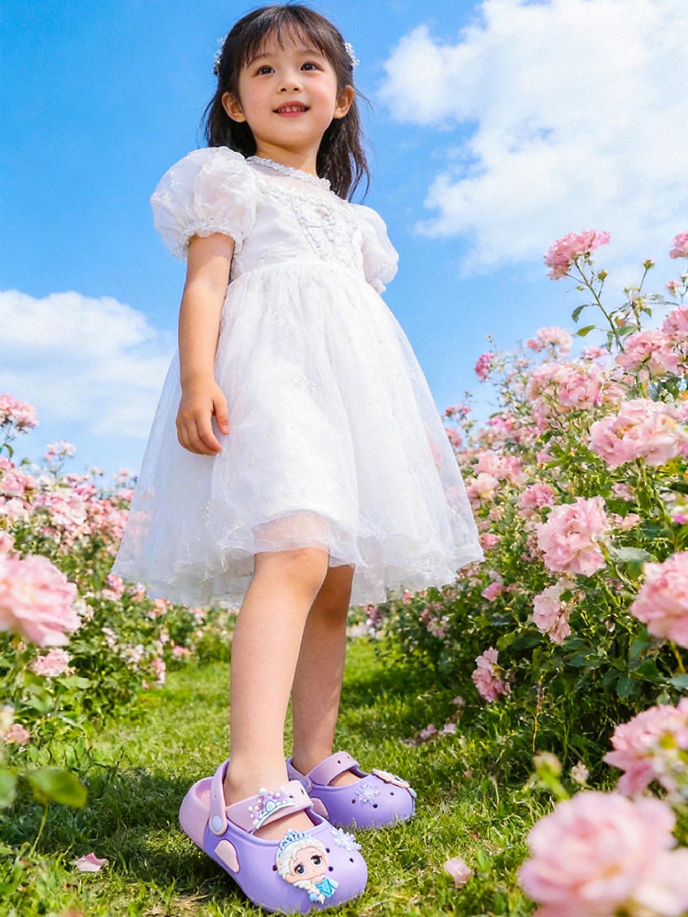 Summer Cartoon Holey Shoes for Girls, Cute Mary Jane Princess Slippers ...
