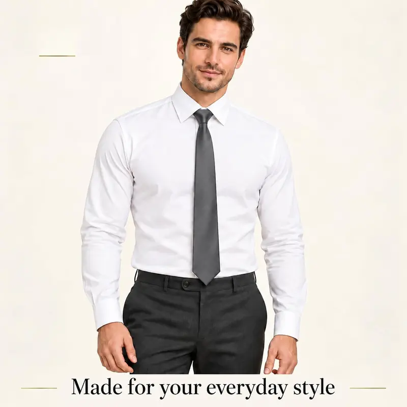 Ties for Men Solid Color Necktie for Business Wedding and Formal ...