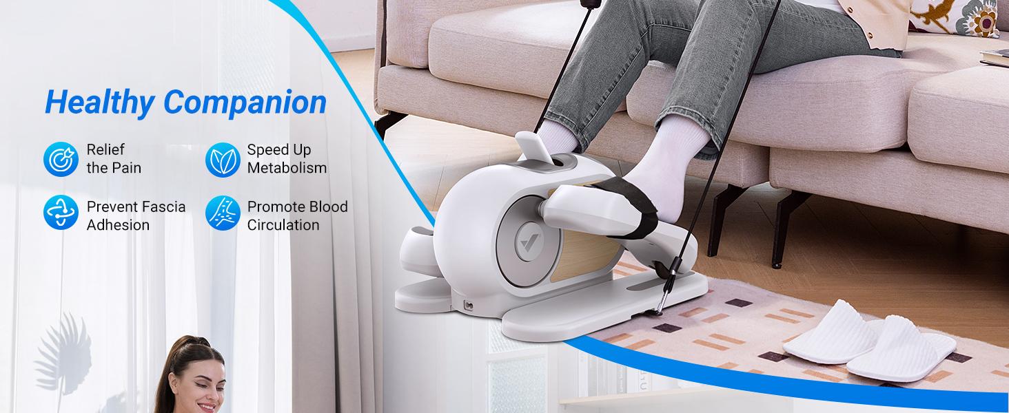 MERACH Under Desk Elliptical Machine Ellipse Leg Exerciser for Seniors ...
