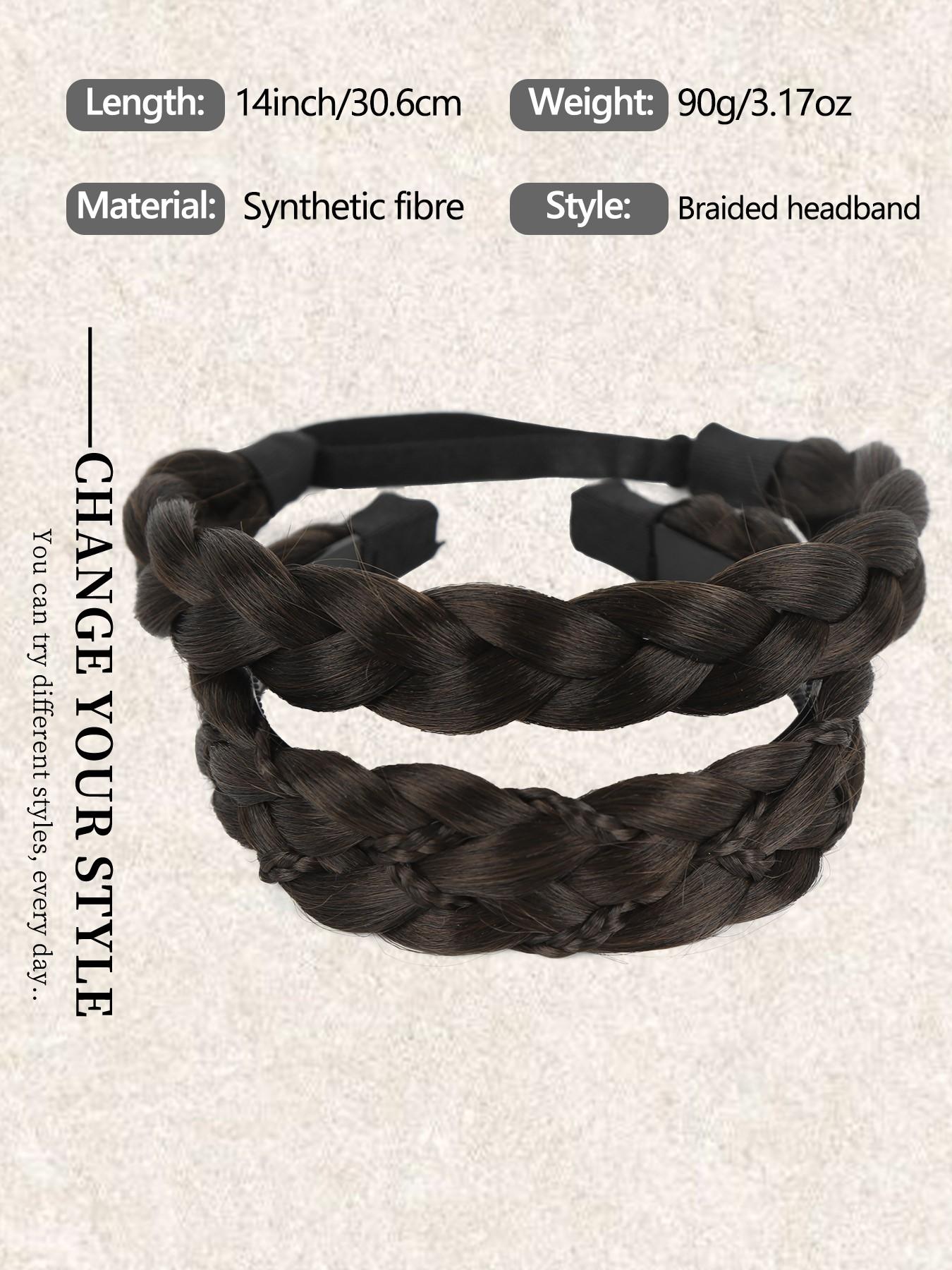 14Inch Elegant Braided Headband Set For Women Features A Braided ...