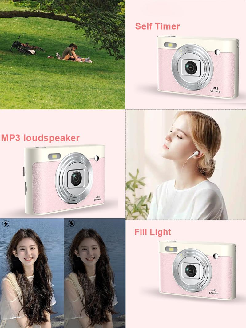 Retro HD Digital Camera with 2.4'' LCD, Rechargeable – Video Recording ...