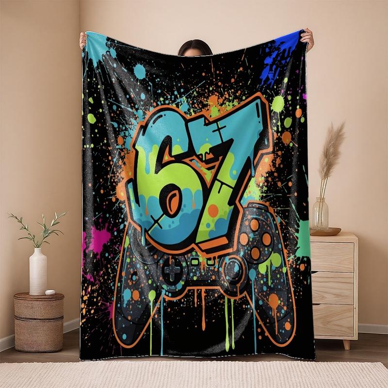2D Flat Printing 1pc Brightly colored graffiti-style handle with ...