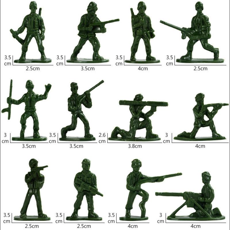 1 Set (360 Pcs) PVC Military Model Mini Soldier Figures, Bagged Army ...