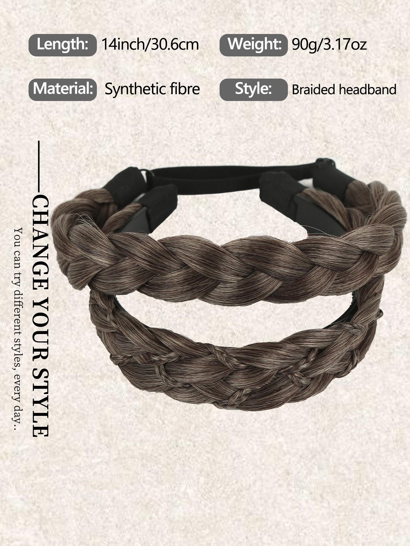 14Inch Elegant Braided Headband Set For Women Features A Braided ...