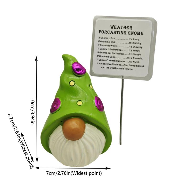Weather Forecasting Gnome Garden Statue, Resin Garden Decoration ...