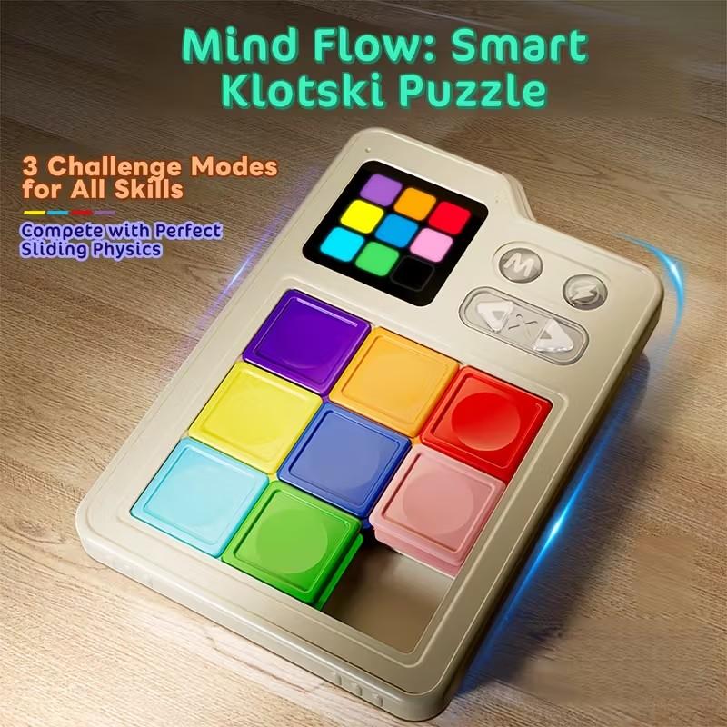 Electronic Klotski Puzzle Toy for Kids, Interactive Game Board with ...
