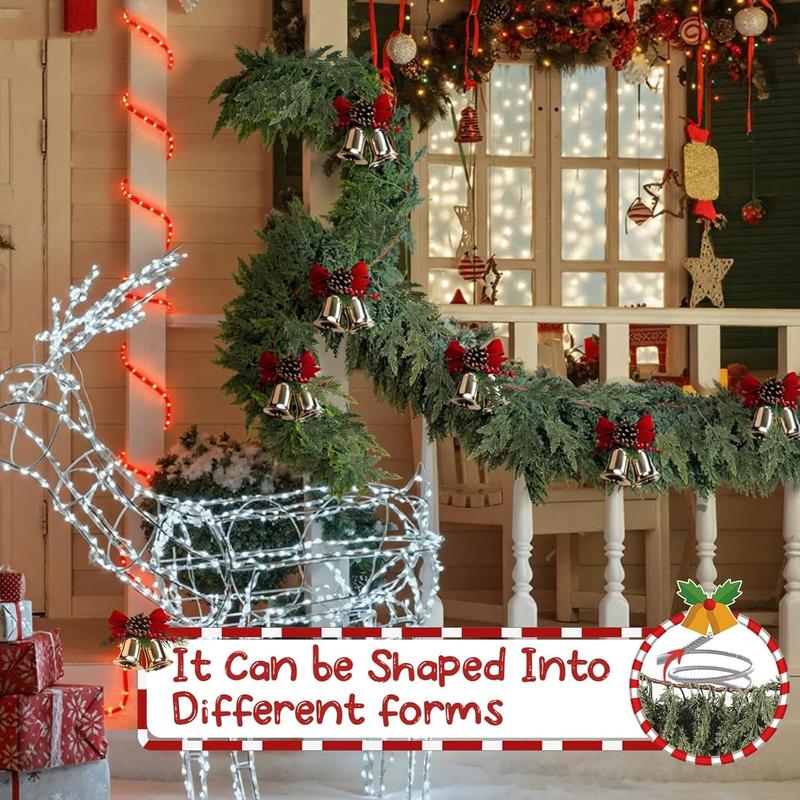 Two 6-Foot-Tall Christmas Wreaths, Realistic Pine & Artificial Cedar ...