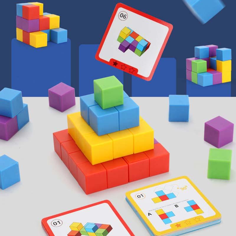 Montessori Magic Building Blocks Puzzle Toy Set, Space Logic Training ...