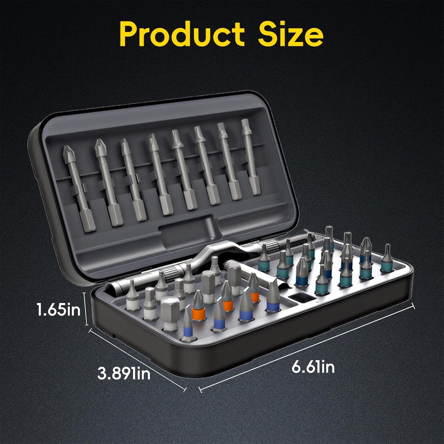 42 in 1 Set, DIY Ratchet Set with Detachable Handle&Multi-Bit Drive ...