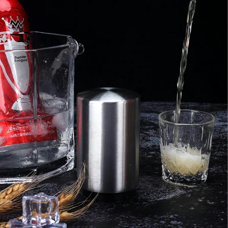 Premium Beer Bottle Opener (Silver), Magnetic Automatic Stainless Steel ...