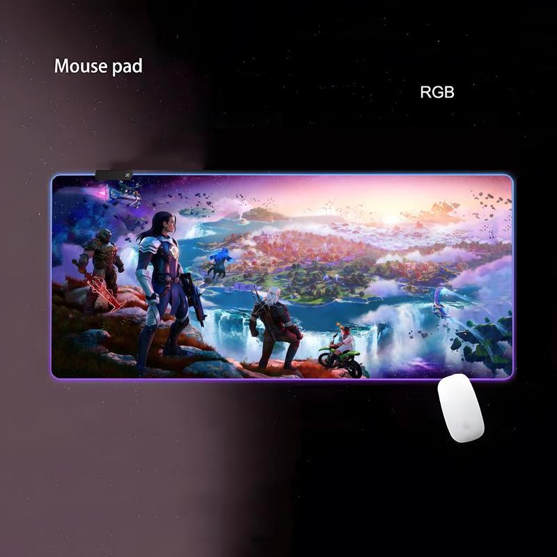 Deskmat F-Fortnite Gaming Mouse Pad Rgb Xxl Laptop Mat Gaming Mousepad ...