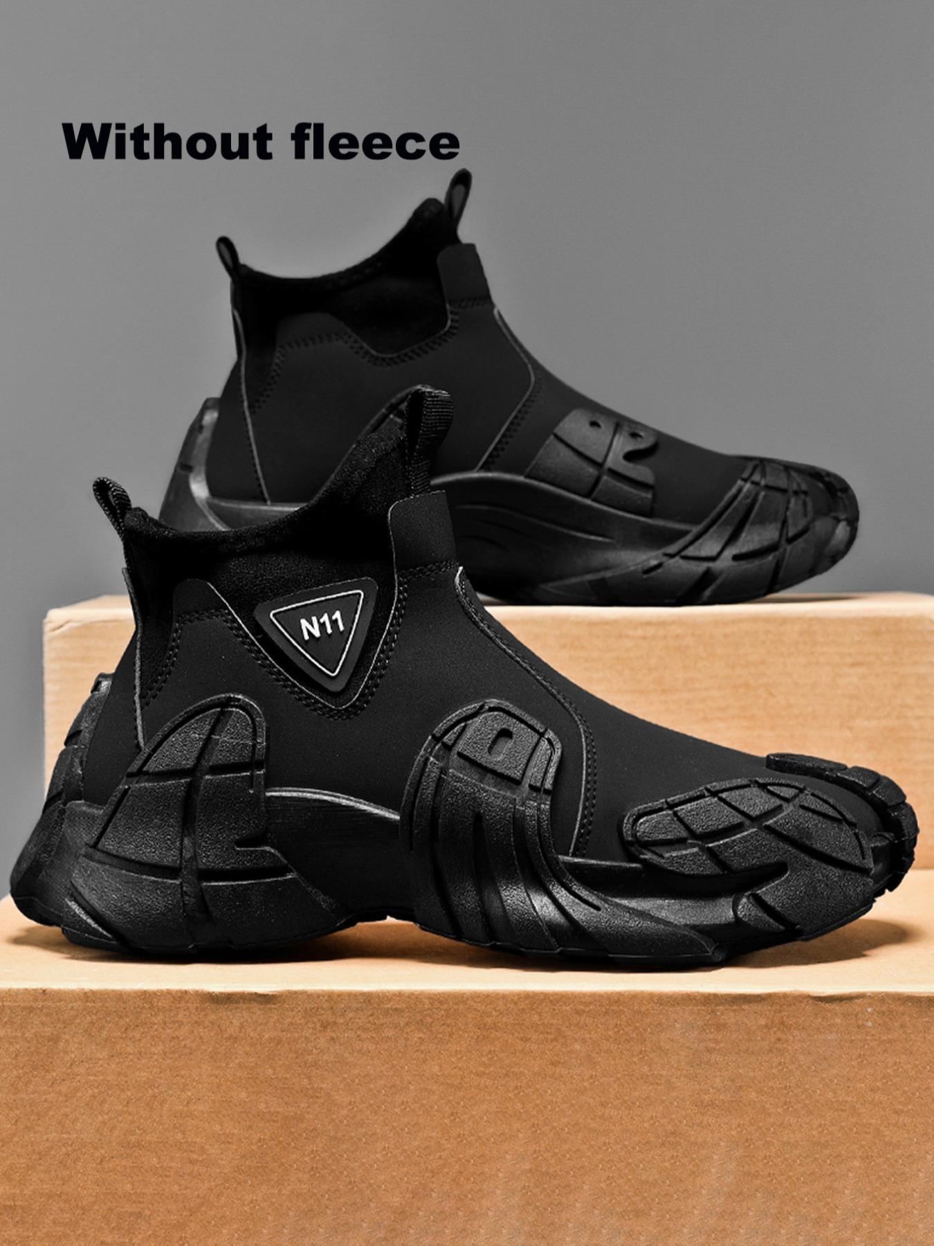 Men's Outdoor Hiking Boots - Tire-Texture Wear-Resistant Sole + Chunky ...