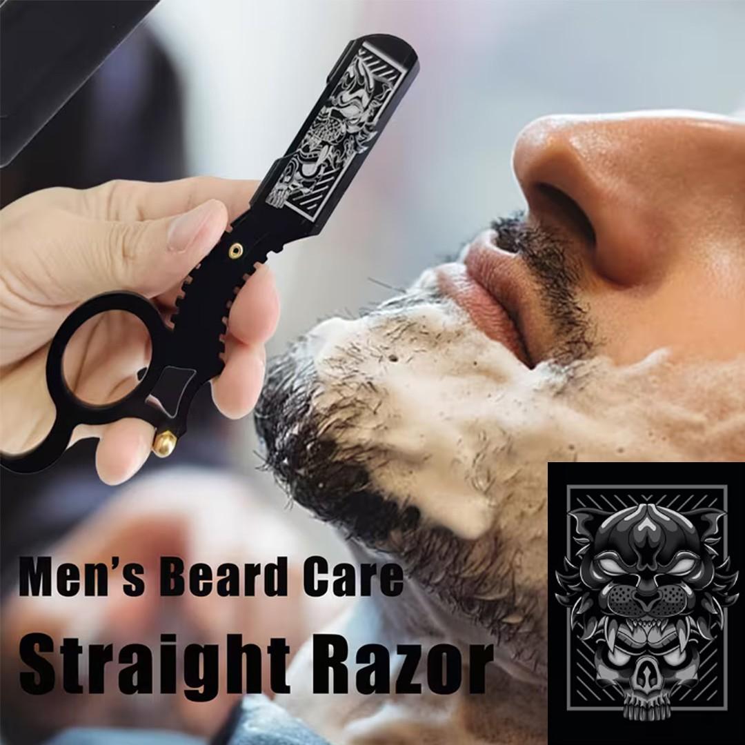 Men'S Straight Edge Barber Razor, 10pcsBlade, Classic Vintage Design ...
