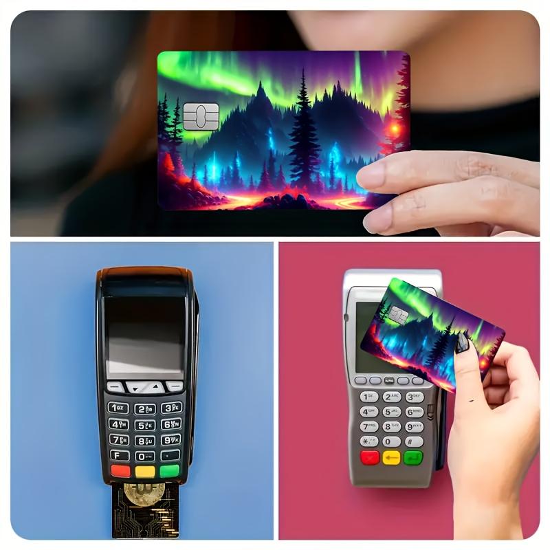 Colorful Aurora Bank Card Credit Card Debit Card Transportation Card ...