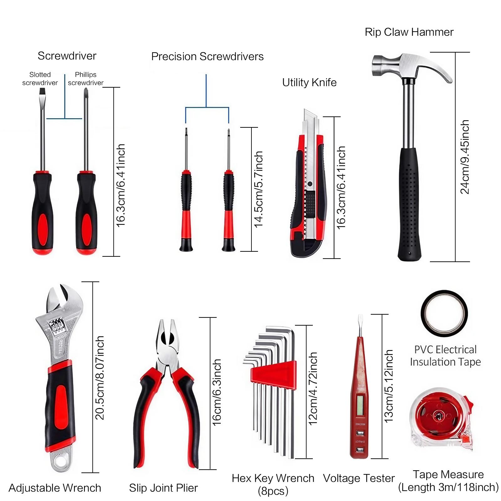 Professional Portable DIY Tool Set with Carbon Steel Screwdrivers ...