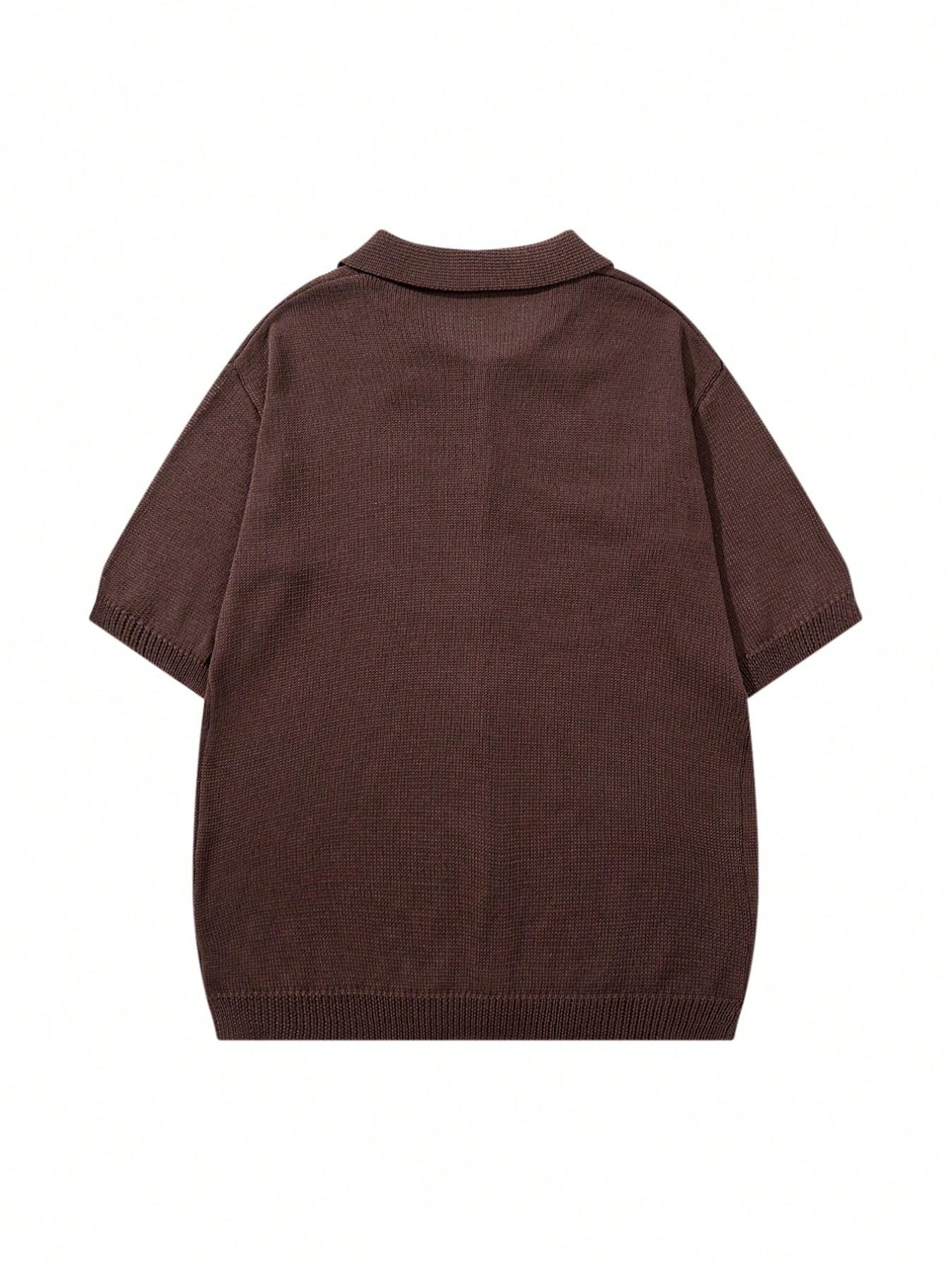 Men's New Casual Classic Loose Fit Plain Vintage Style Collared Polo ...