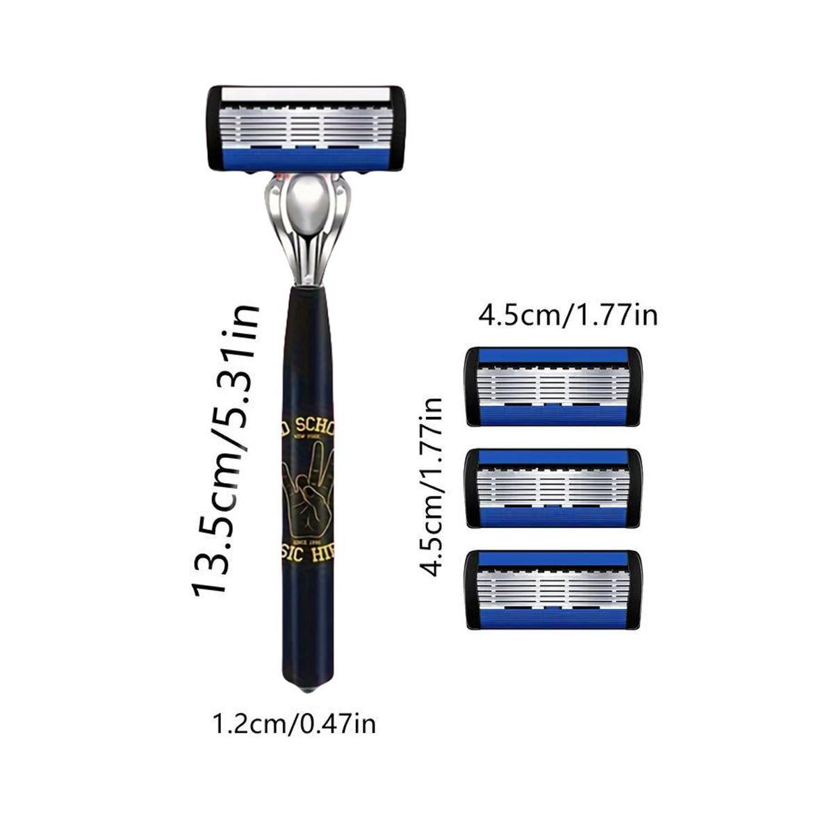 Upgrade Version Men's Six-Layer Shaver, 1 Handle & 12 Blades, Dual ...