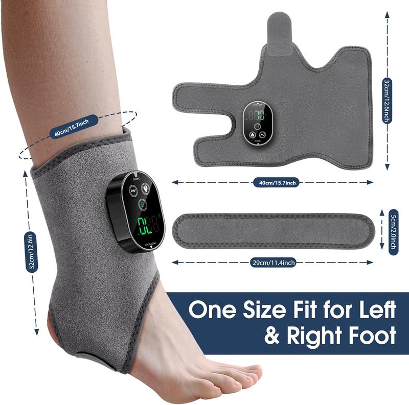 Ankle Massager with Heat Vibration, Plantar Heel Heating Wrap 6 ...