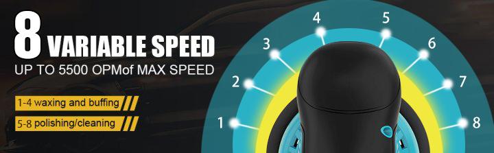 Cordless Car Buffer Polisher, 6 In Mini Buffer Polisher Kit with 2 Pack ...