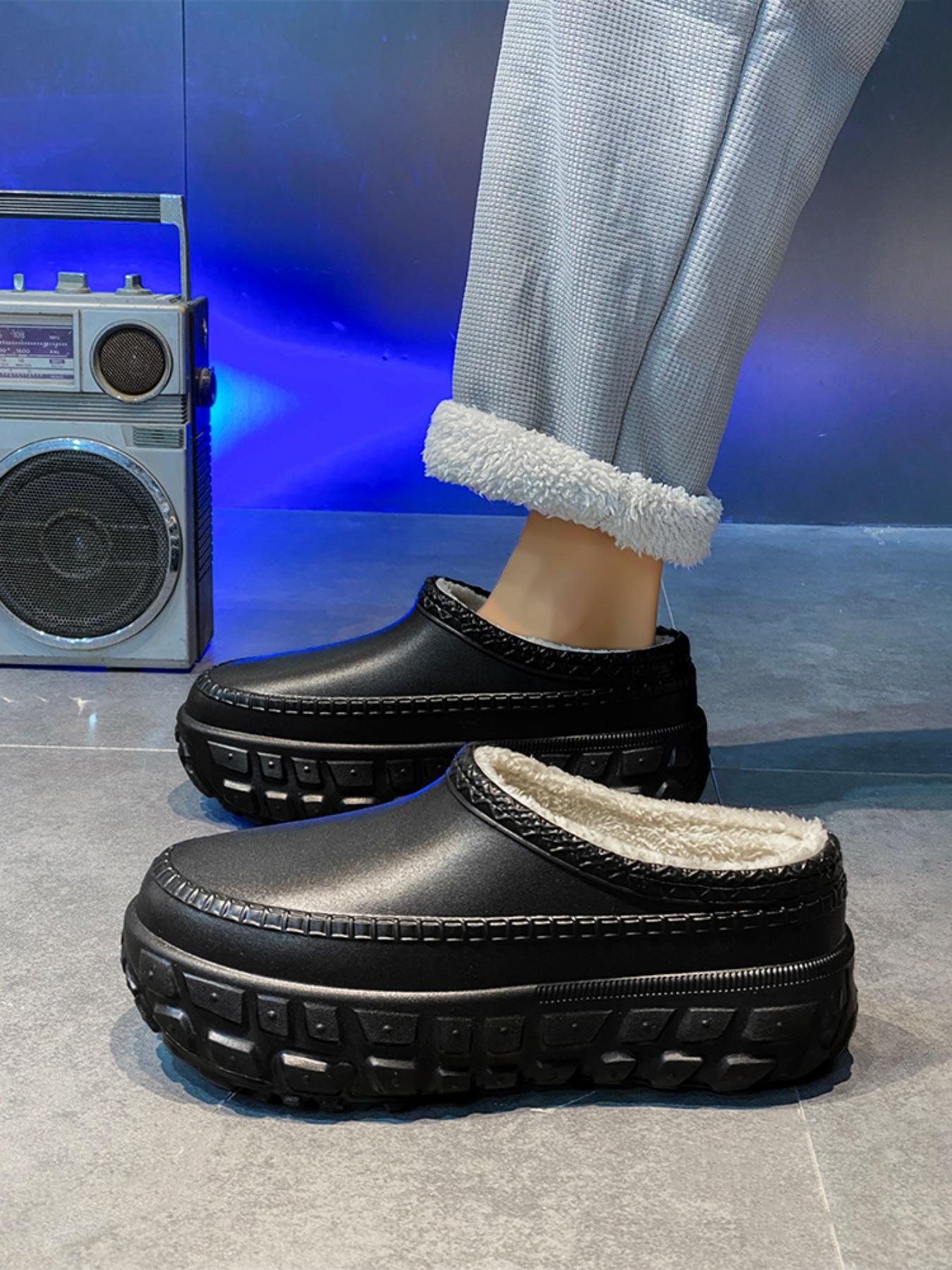 Unisex Winter Fleece Lined Non-Slip Indoor Slippers - TikTok Shop