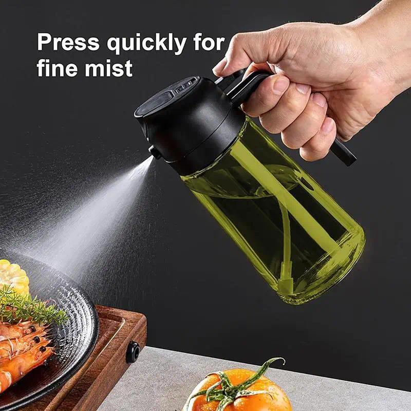 2. Food-grade oil sprayer with a 16-ounce, light-resistant glass oil ...