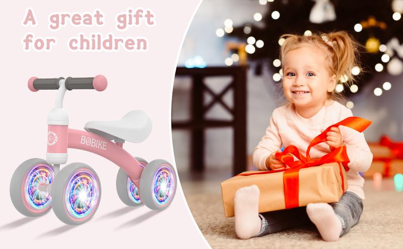 Bobike Baby Balance Bike Toy for kids, Colorful 4-Wheel No Pedal ...