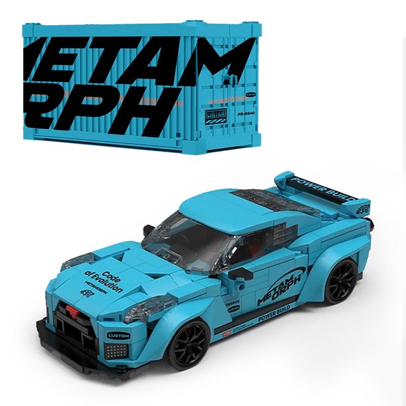 Blue sport Car Building Kit, Racing Cars Building Blocks Set with ...