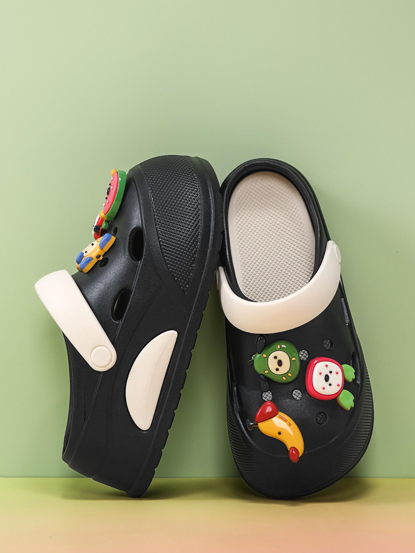 Adorable Cartoon Holey Slipper Shoes, Dual Wear Design, Breathable Eva ...