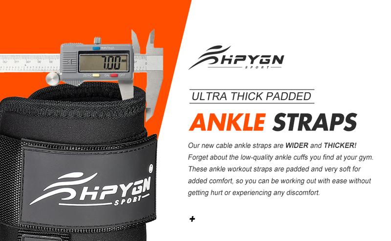 Ankle Straps for Cable Machines Kickbacks - Adjustable Comfort Ankle ...