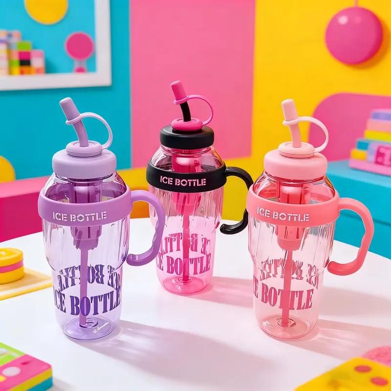 Large Capacity Water Bottle, Summer High-Value Straw Cup, Portable ...