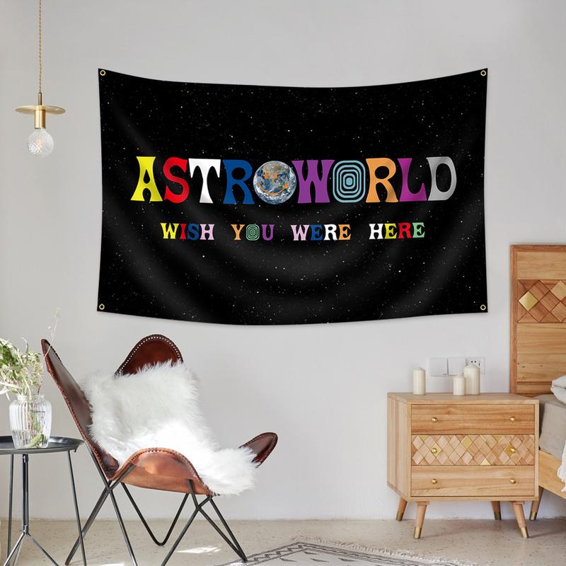 Astroworld Flag Banner Men Cave Wall Flag 3x5 Feet, Brass Eyelets ...