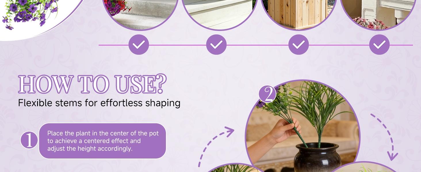 Artificial Flowers for Outdoors, 14 Bundles UV Resistant Fake Daisy ...