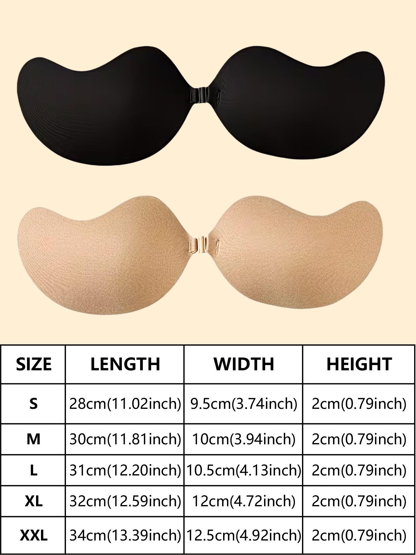 1/2/4 Pairs Women’s Breathable Mango Cup Bra, Invisible Silicone Nipple ...