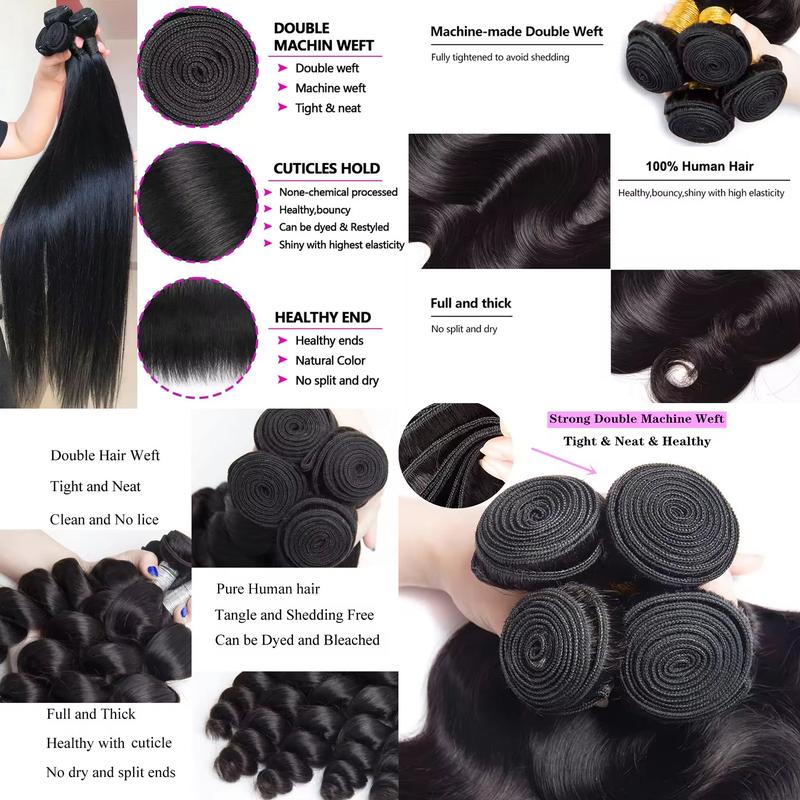 Gefily hair shop Body Wave Bundles Human Hair 14 16 18 Inch 100% ...