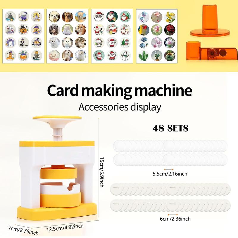 DIY Badge Making Machine, 1 Set Badge Making Kit, Cute Pattern Cartoon ...