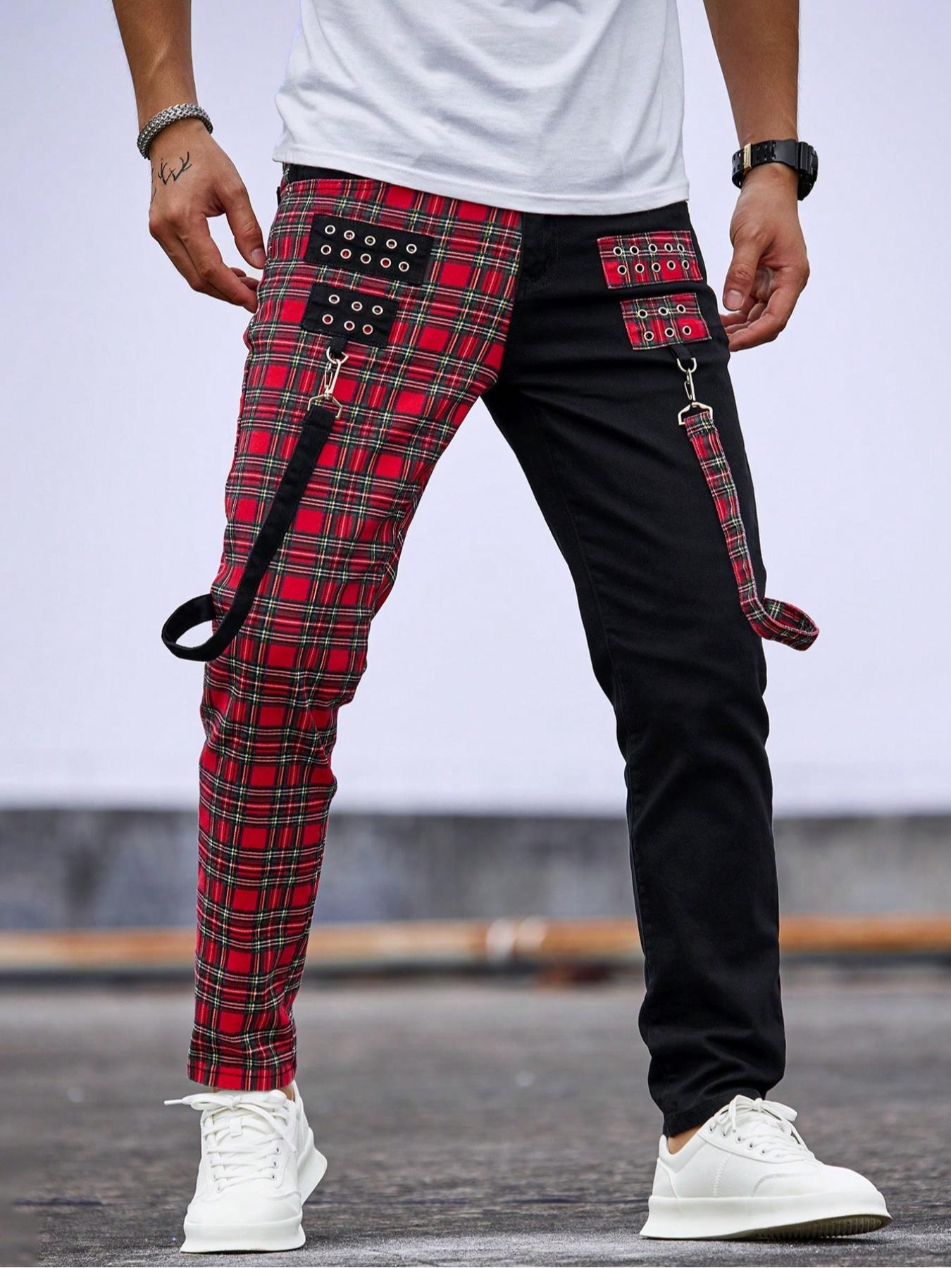 Men's Casual Patchwork Elastic Skinny Jeans - Slim Fit - TikTok Shop