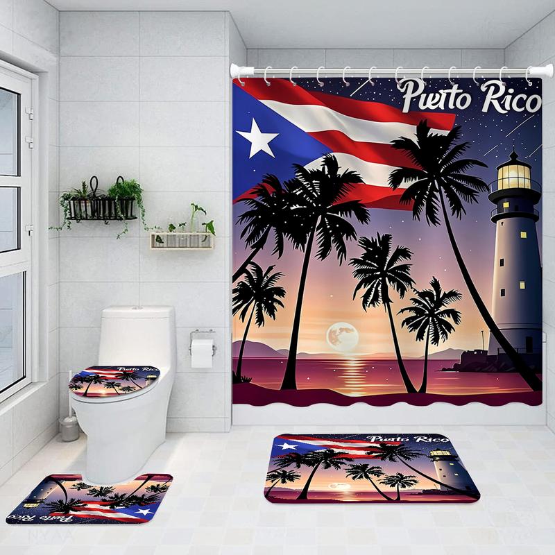 1/4 PC Puerto Rico Summer Unique Elegant Polyester Cloth With 12 Hooks ...