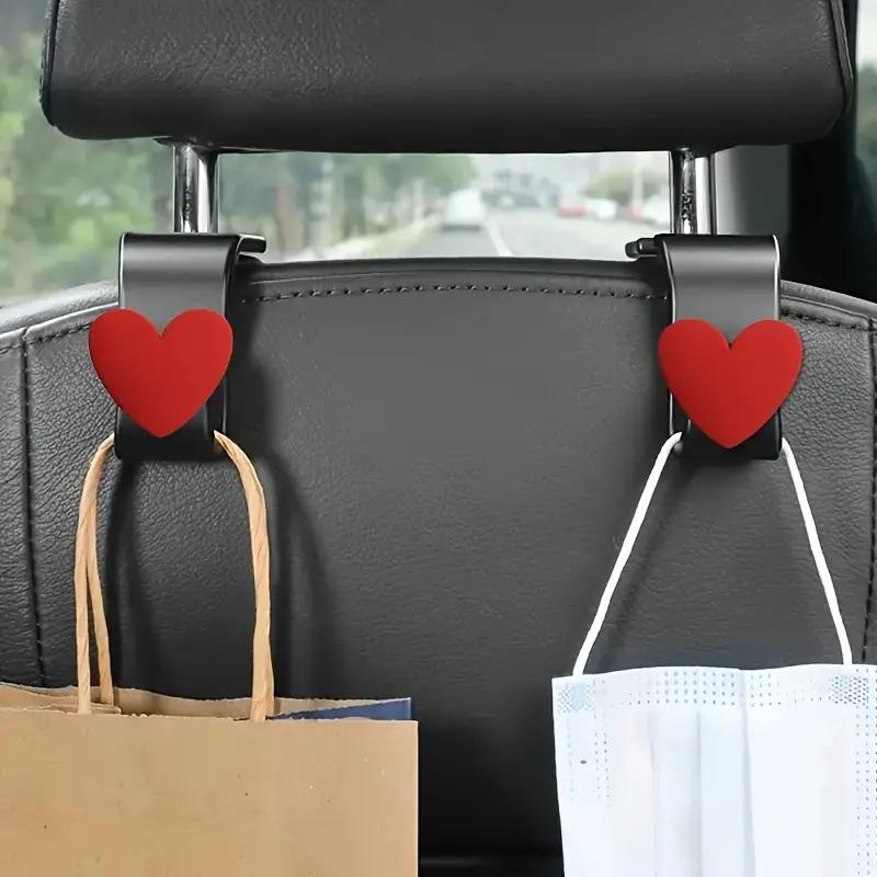 2pcs Heart-Shaped Car Seat Back Hook, Multi-Functional Storage ...